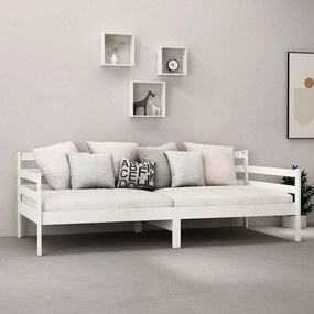 Denní postel s matrací 90 x 200 cm bílá masivní borové dřevo 3083600
