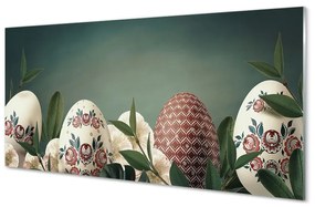 Obraz na skle Listy vejcem květiny 100x50 cm