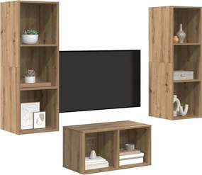 Sestava TV skříněk Artisanový dub Kompozitní dřevo 3393365