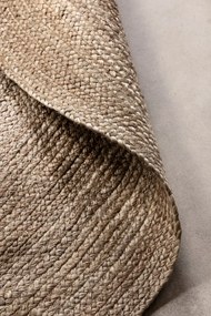 Hanse Home, Kusový koberec Jute Braided 106006 Grey Brown kruh, 100x100 (průměr) kruh, hnědá, chodba / předsíň