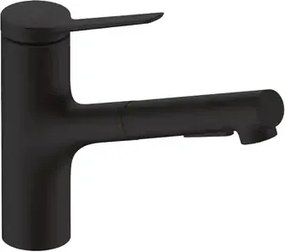 Hansgrohe - Dřezová baterie 150, s výsuvnou sprškou, matná černá