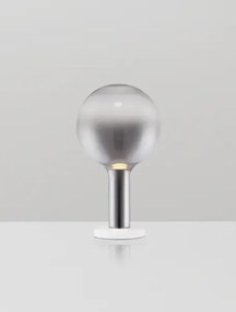 LED stmívatelná šedo-zlato-bílá stolní lampa Nostos