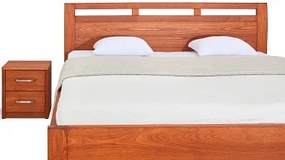 Dřevěná postel z masivu Postelia BREMA Buk postel s úložným prostorem 180x200cm - bukové dvoulůžko o šíři masivu 4 cm
