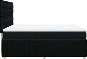 Box spring postel s matrací černá 140 x 190 cm textil 3294367