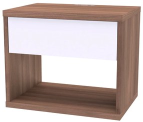 Nábytek Mikulík Noční stolek SMART s USB nabíječkou Dekor: Jasan šedý