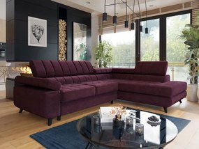 Rohová sedací souprava s funkcí spaní Elsie Premium, Potah: Zoya 04, Strana: pravá