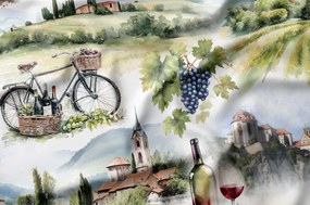 Bavlněný povlak na polštář Vína z Moravy Velikost: 70 x 90