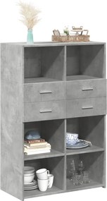 Skříň highboard betonově šedá 80x42,5x124 cm kompozitní dřevo 3281388