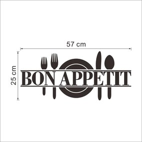 Samolepka na zeď "Bon Appetit" 57x25 cm