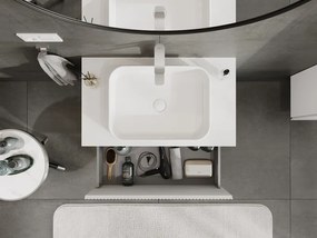 Mexen Rivel, koupelnová skříňka 80 cm, 1 zásuvka, drážkovaná, bílá matná, 91A20-08047-1-BF01
