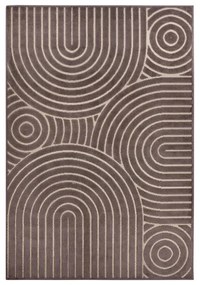 Hnědý koberec 133x190 cm Iconic Wave – Hanse Home