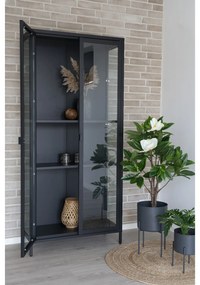 House Nordic Prosklená černá vitrína BRISBANE 175 cm