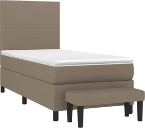 Box spring postel s matrací taupe 90x200 cm textil 3136409
