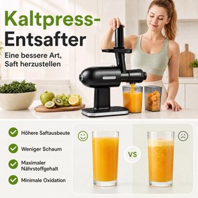 Costway Pomalý odšťavňovač na ovoce a zeleninu 95 % výtěžnosti šťávy