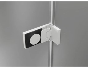 Mexen Lunar-F L, sklápěcí sprchový kout pravý 70 x 70 cm, 8mm čiré sklo, bílý profil, 836L-070-070-20-00-P