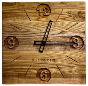 Kamohome Dřevěné nástěnné hodiny PYXIS Velikost: 28x28 cm, Materiál: Jasan