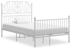 Rám postele bílý kov 120 x 200 cm
