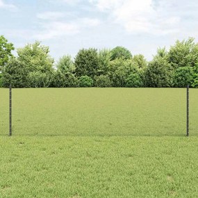 Hexagonální plot s podpěrou 50 x 0,6 m Ocel potažená PVC Šedá 3336885