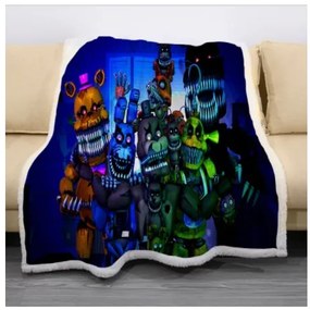 Plyšová deka s 3D potiskem Five Nights at Freddys Variace: 2, Velikost: 100 x 150 cm