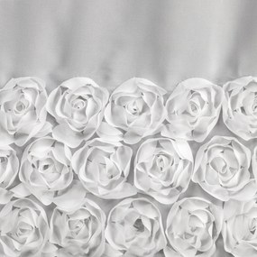 KRÁTKÁ ZÁCLONA NA PÁSCE EVA MINGE ROSES11 150X90 CM BÍLÁ