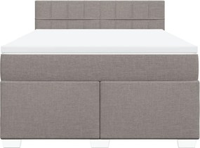 Box spring postel s matrací taupe 140x190 cm textil 3285887