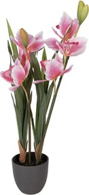 Půvabná umělá orchidej v květináči - 14*14*55 cm