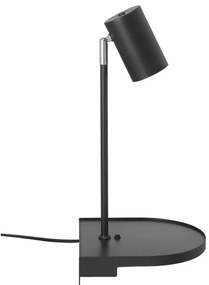Nordlux - Nástěnná lampa s poličkou CODY 1xGU10/15W/230V černá