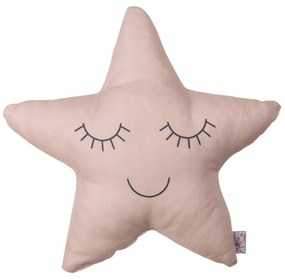 Béžovorůžový dětský polštářek s příměsí bavlny Apolena Pillow Toy Star, 35 x 35 cm
