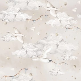 Dekornik Tapeta na zeď Magic Swans Beige, 100x280 cm