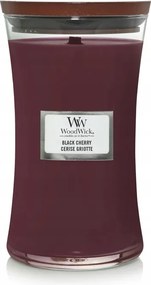 WoodWick vonná svíčka s dřevěným knotem velká Black Cherry 609 g