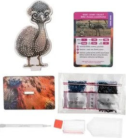 CRYSTAL ART Diamantové malování Na zemi: Emu