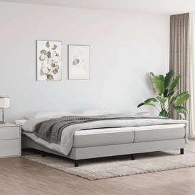 Rám postele s boxspringem světle šedý 200 x 200 cm textil 3120540