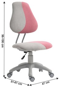 Kondela RAIDON šedá/růžová