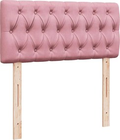 Box spring postel s matrací růžová 100x200 cm samet 3287673