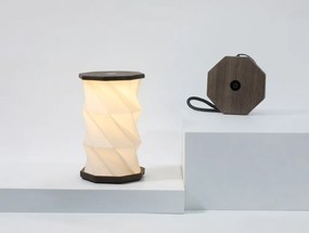 Bílá/šedá přenosná světelná dekorace na USB ø 8 cm Twist – Gingko