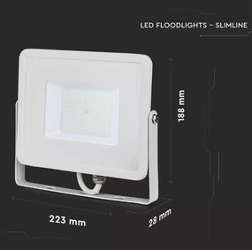 LED Solution Bílý LED reflektor 50W Premium Barva světla: Teplá bílá 21409