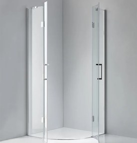 BPS-koupelny Čtvrtkruhový sprchový kout KZ92 90x90 chrom/transparent - bez vaničky
