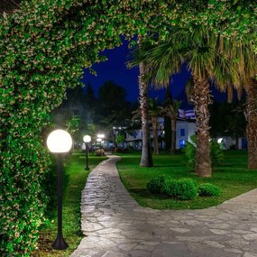 LED Solution Černo-opálový zahradní sloupek pro žárovku E27 IP44 97cm 11827