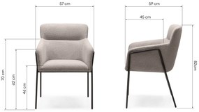 Béžové designové jídelní křeslo HELSINKI