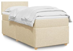 Box spring postel s matrací krémová 80 x 200 cm textil 3286505