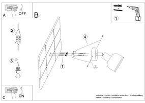 Sollux SL.1313 - Nástěnné bodové svítidlo ELBA 1xE27/15W/230V bílá
