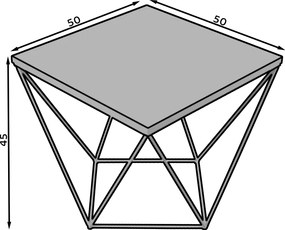 ADRK Furniture Konferenční stolek DIANA 50x50