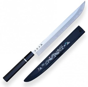 Josho-Tsuki AISI 1095 Steel - Sakimaru Yanagiba - Japanese Chef Knife 310mm with Saya