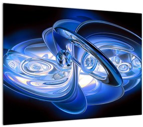 Modrý abstraktní obraz (70x50 cm)