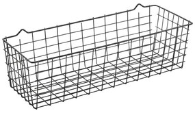 Černý nástěnný kuchyňský košík Metaltex Koala Lava