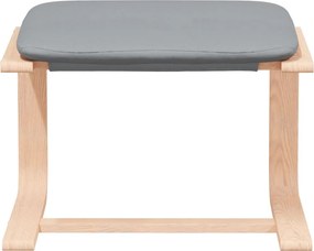 Relaxační křeslo s podnožkou světle šedé textil 3154413
