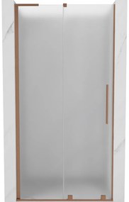 Mexen Velar L, posuvné sprchové dveře do otvoru 100 cm, 8mm sklo námraza, měděná matná, 871-100-003-31-65