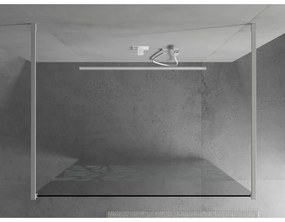 Mexen Kioto volně stojící sprchová zástěna 110 x 200 cm, Průhledné/Bílý vzor 8 mm, Bílá - 800-110-002-20-85