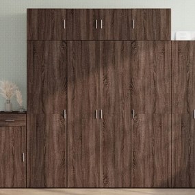 Skříň highboard hnědý dub 80 x 42,5 x 185 cm kompozitní dřevo