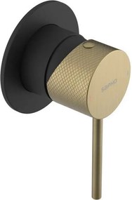 Sapho Ultrasan - Sprchová baterie pod omítku, s tělesem, matná černá/matná zlatá UT041VBG